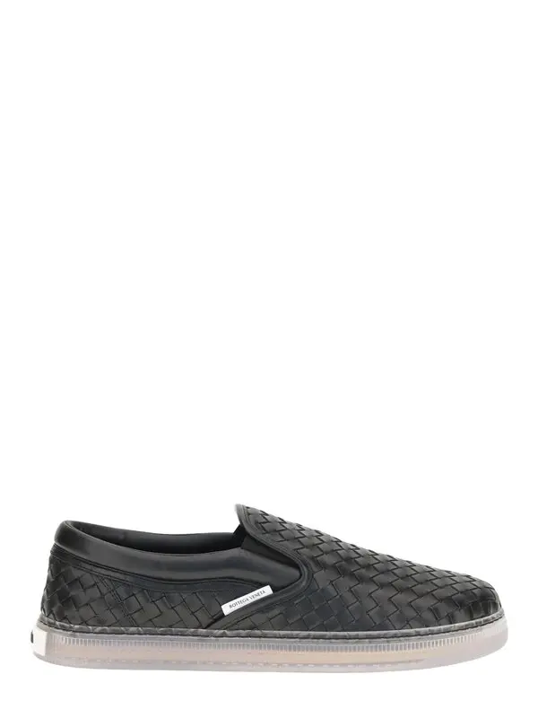 Bottega Veneta Serena Intrecciato Slip-on Sneakers - Black