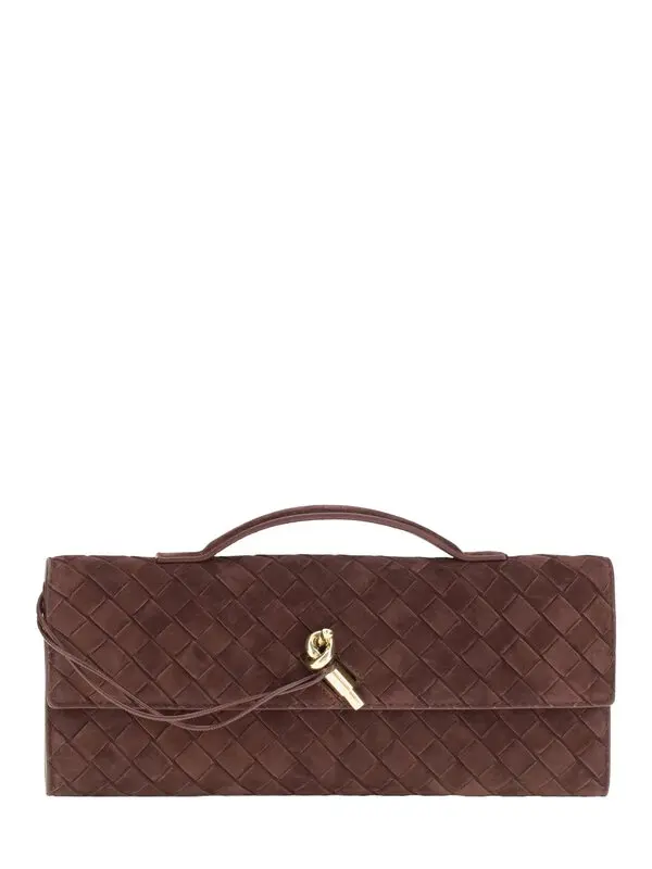 Bottega Veneta Andiamo Clutch - Brown
