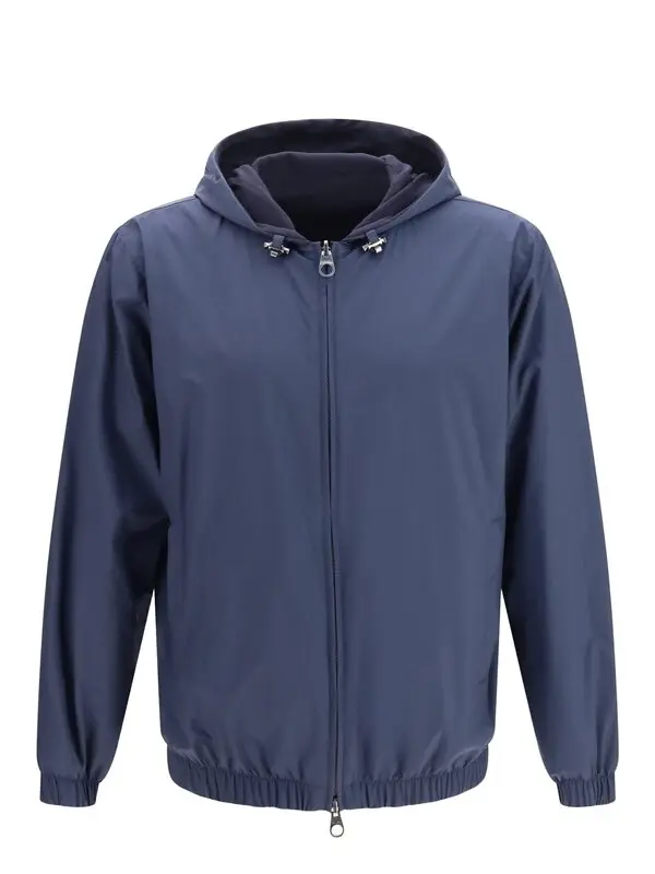 Loro Piana Windmate Hooded Bomber Jacket - Blue