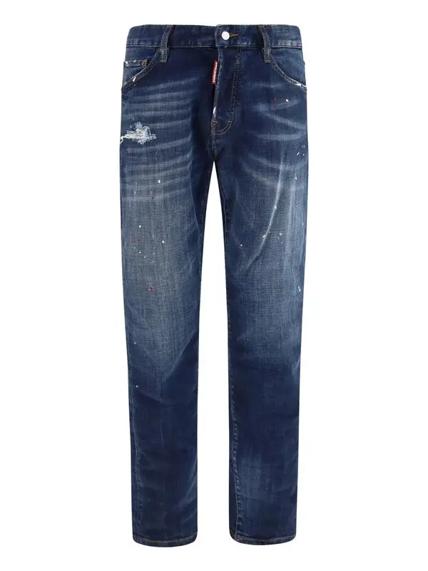 Dsquared2 Teddy Jeans With Distressed Details - Blue
