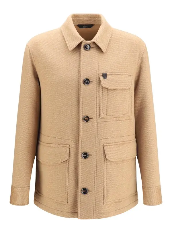 Brioni Cashmere Workwear Jacket - Beige