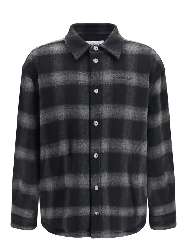 Off-White Padded Flannel Jacket - Black
