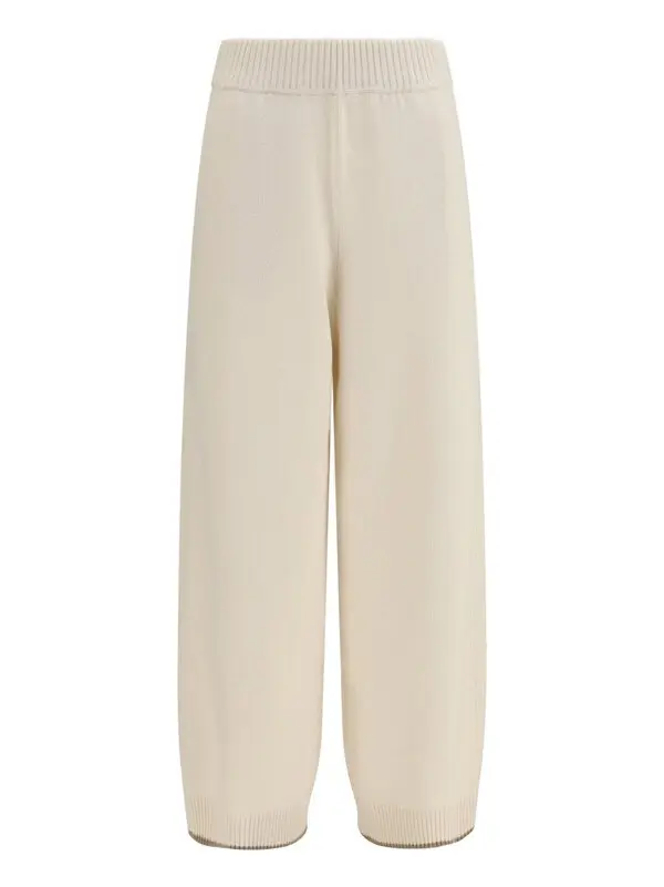 Brunello Cucinelli Cashmere Trousers - White