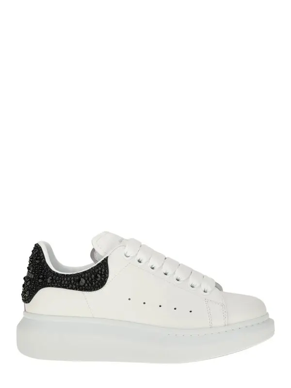 Alexander McQueen Oversized Sneakers With Crystal Embellishments - White