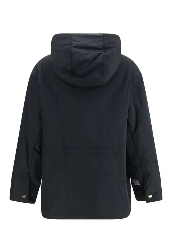 Max Mara Reversible Padded Parka In Radzmir And Water Repellent Canvas - Black