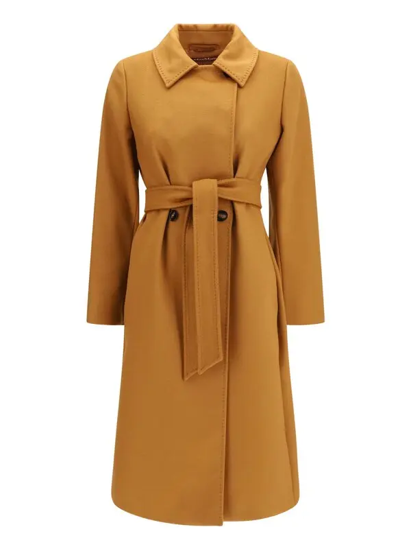 Max Mara Double Breasted Wool Coat - Beige