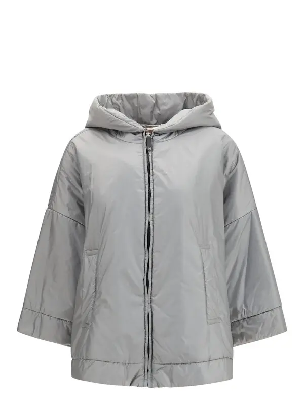 Max Mara Hooded Water-repellent Canvas Jacket - Grey
