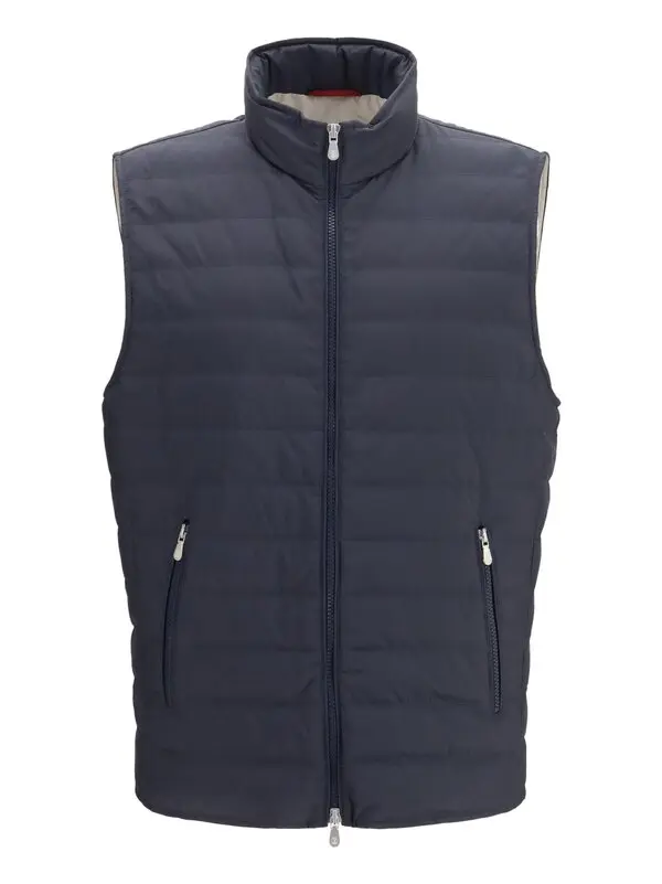 Brunello Cucinelli Sleeveless Padded Gilet - Blue