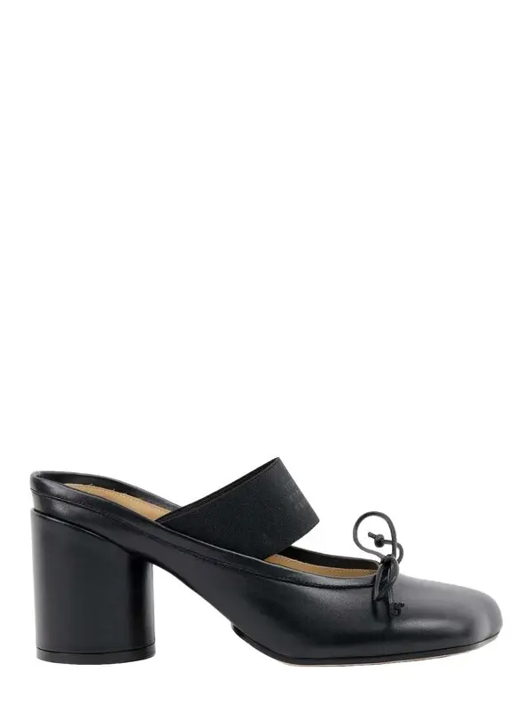 MAISON MARGIELA Leather Block Heel Sandals - Black