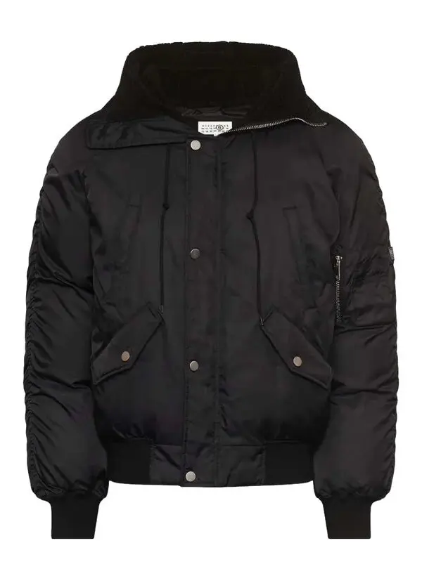 MAISON MARGIELA Hooded Down Bomber Jacket - Black