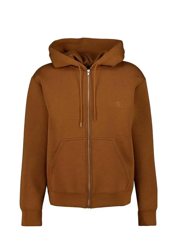 MAISON MARGIELA Zip-up Hoodie - Brown