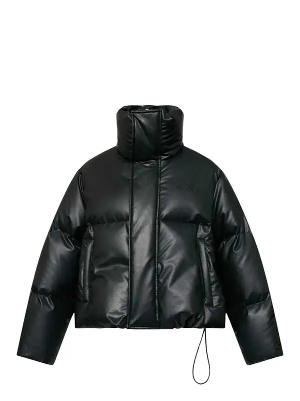 MAISON MARGIELA Padded Leather-effect Cropped Jacket - Black