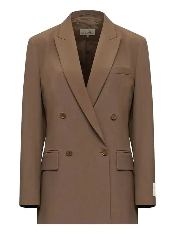 MAISON MARGIELA Double-breasted Suit Jacket - Brown