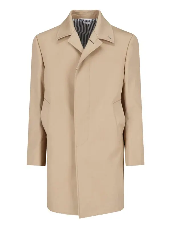 Thom Browne Cotton "mackintosh Bal" Jacket - Beige