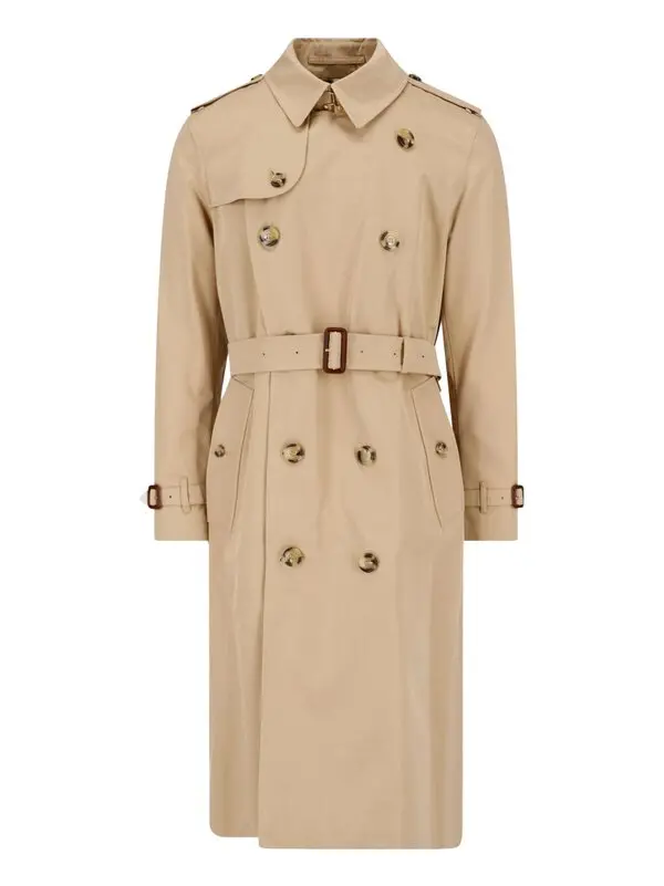 Burberry The Kensington Double-breasted Trench Coat - Beige