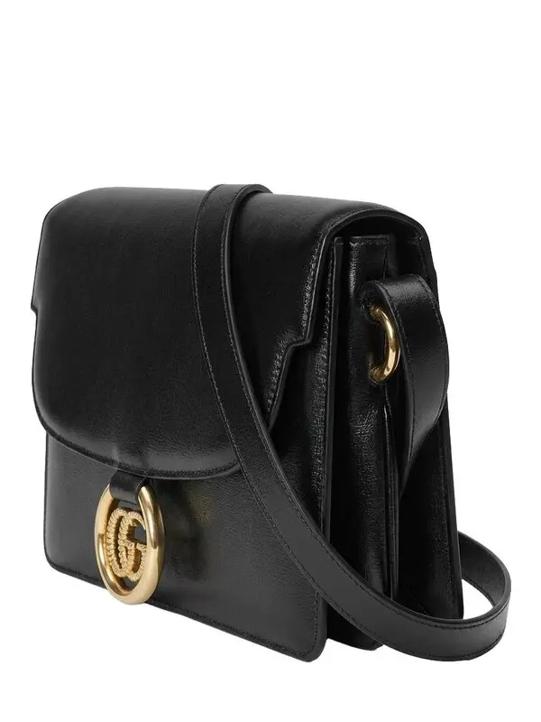 Gucci Gg Ring Shoulder Bag - Black