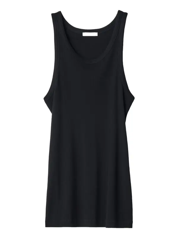 LEMAIRE Ribbed Jersey Tank Top - Black