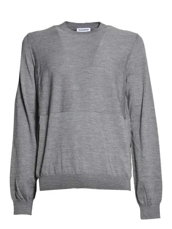 JIL SANDER Crewneck Long-sleeved Jumper - Grey