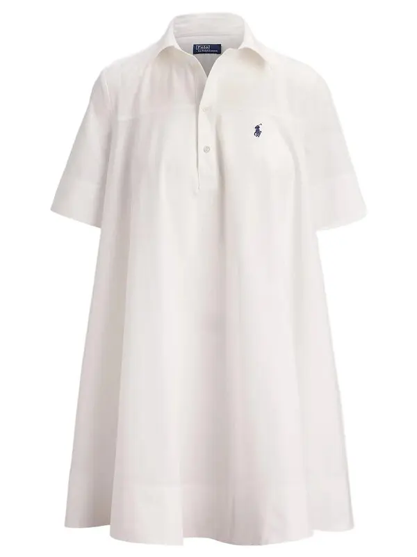 Polo Ralph Lauren A-line Mini Shirt Dress - White
