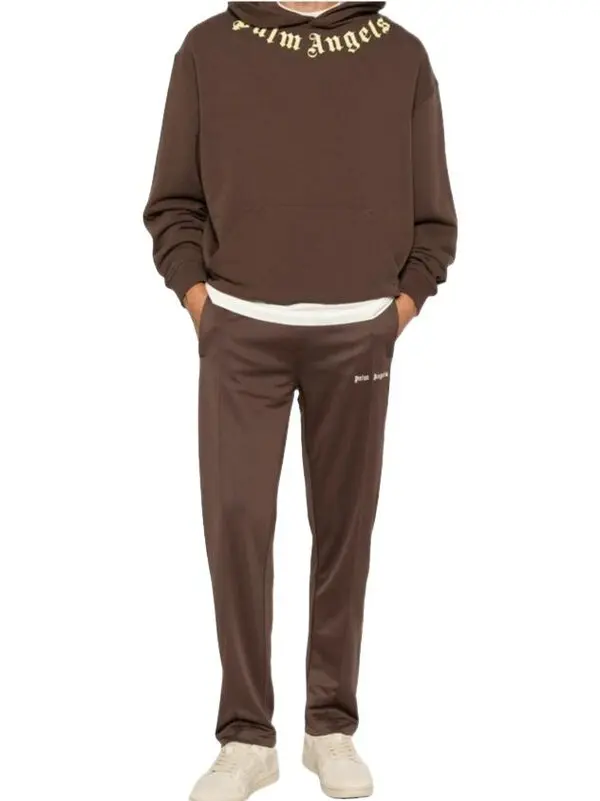 Palm Angels Logo Print Sweatshirt - Brown