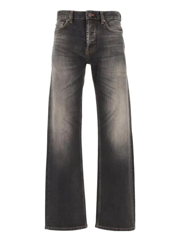 Emporio Armani Straight-leg Belt-loop Jeans - Grey