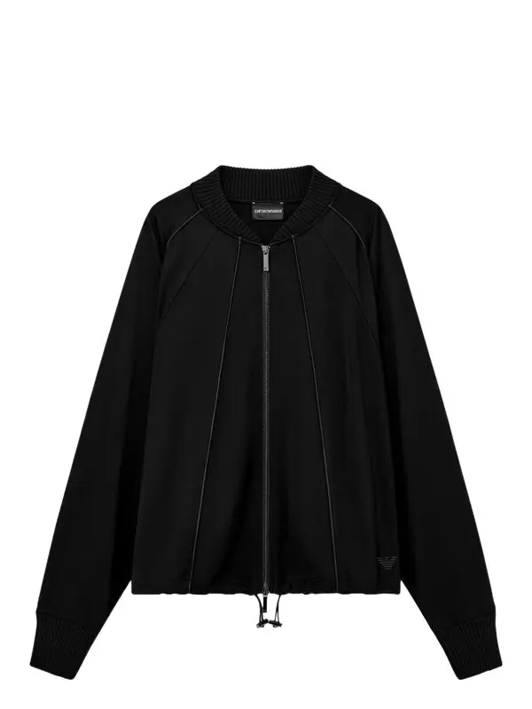 Emporio Armani Punto Milano Jersey Blouson Jacket - Black