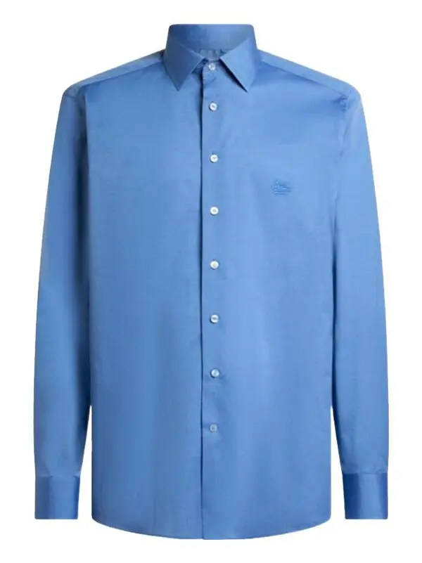Etro Embroidered Logo Shirt - Light Blue
