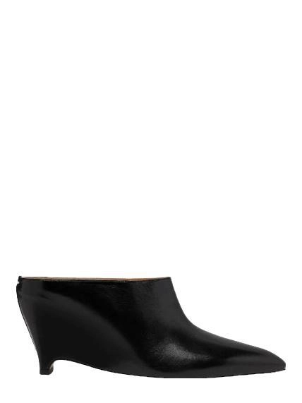 MAISON MARGIELA Heelless Mule With Sculptural Wedge Heel - Black