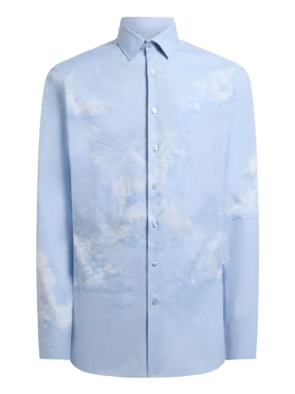 Etro Pegasus Print Shirt - Light Blue