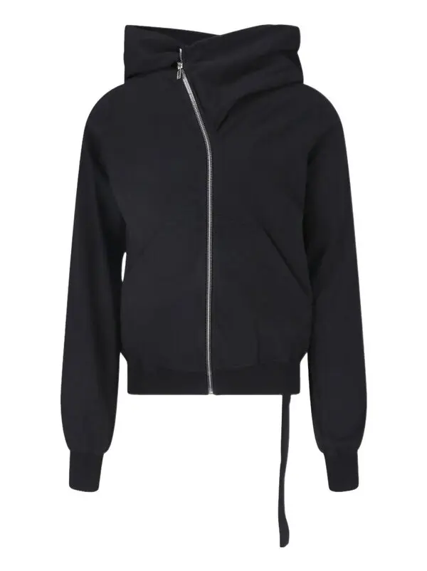 Rick Owens Drawstring Zipped Cardigan - Black