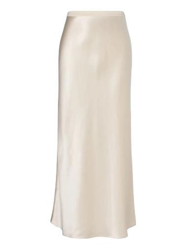 JOSEPH Isaak Silk Satin Maxi Skirt - White