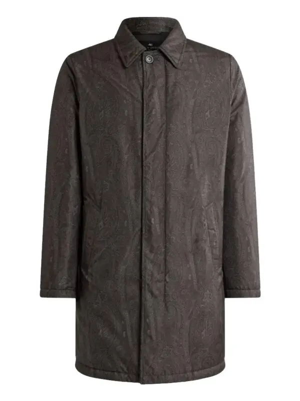 Etro Paisley Pattern Coat - Black