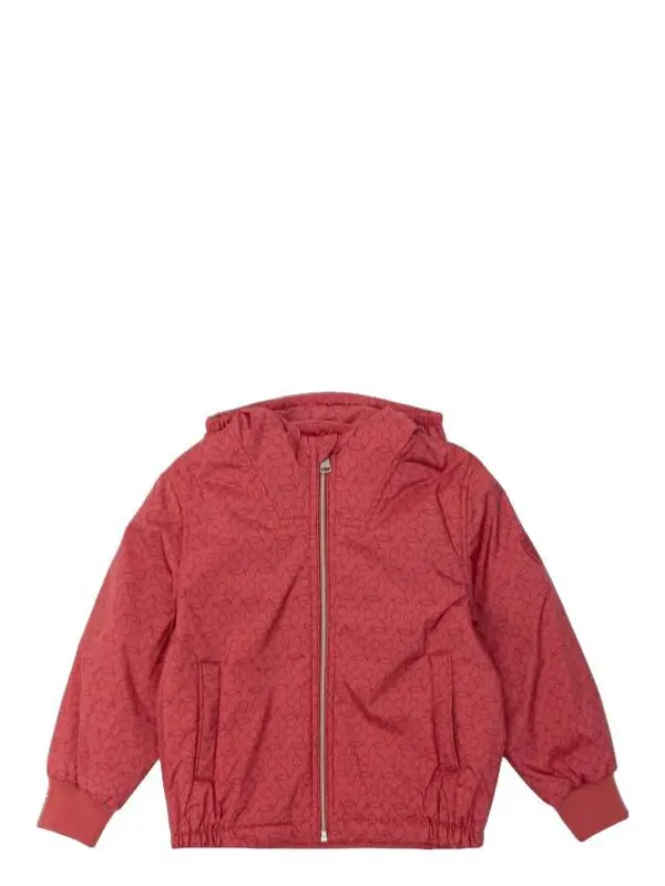 Bonpoint Long-sleeved Hooded Casual Jacket - Red
