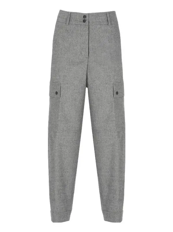 Peserico Cargo Detail Pants - Gray