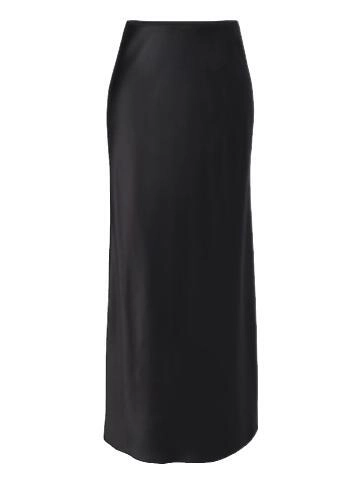 JOSEPH Isaak Silk Satin Maxi Skirt - Black