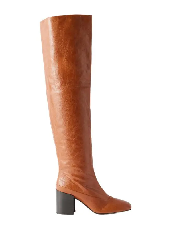 Dries Van Noten Leather Knee Boots - No