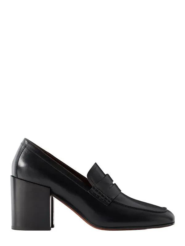 Dries Van Noten Leather Block Heel Pumps - No