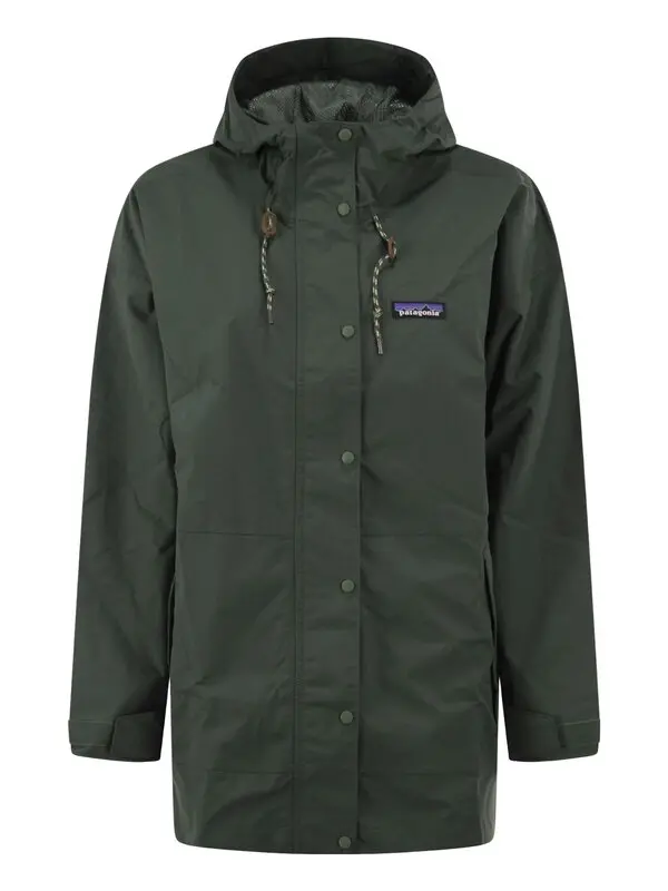Patagonia Logo Patch Hooded Parka - Black