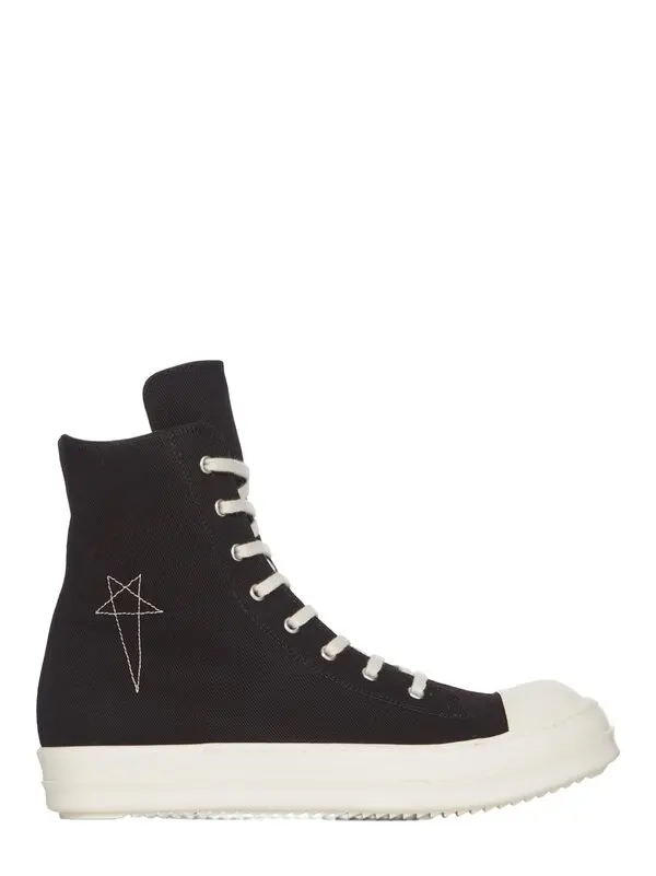 Rick Owens High-top Sneakers With Side Zip - Black