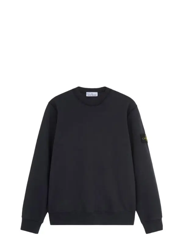 Stone Island Regular-fit Crewneck Sweatshirt With Raglan Sleeves - Navy Blue