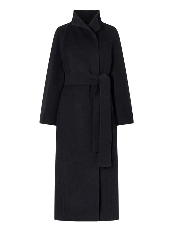 Khaite Belted Wool Long Coat - No