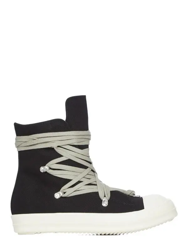 Rick Owens Megalace High Top Sneakers - Black