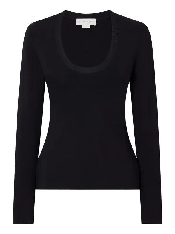 Stella McCartney Scoop Neck Fine Knit Top - No