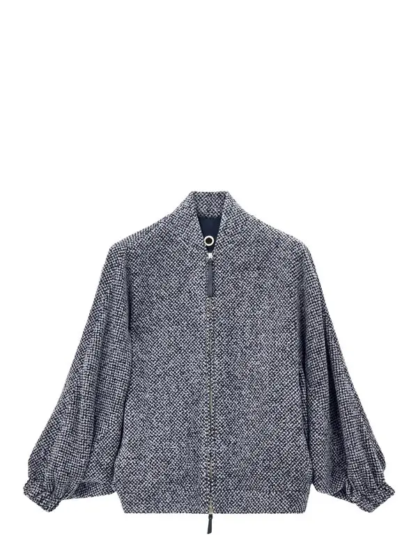 Giorgio Armani Long Sleeve Zip-up Jacket - Gray