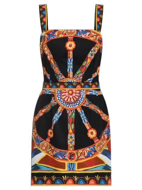 Dolce & Gabbana Carretto-print Fabric Short Dress - Multiple Colors