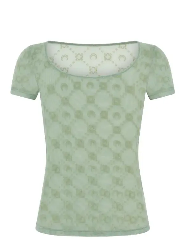 MARINE SERRE Moonogram Round-neck T-shirt - Gray