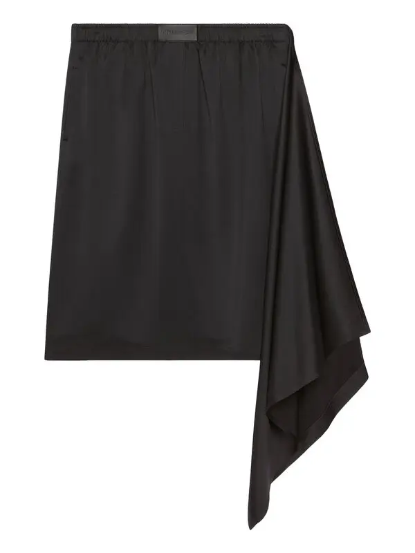 COURREGES Courrèges Draped Satin Skirt - Black