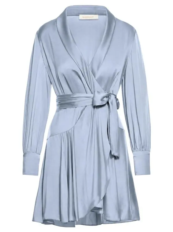 Zimmermann Wrap Mini Dress - Oceanblue