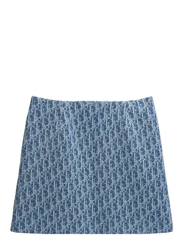 Dior Riviera Flared Miniskirt - Blue