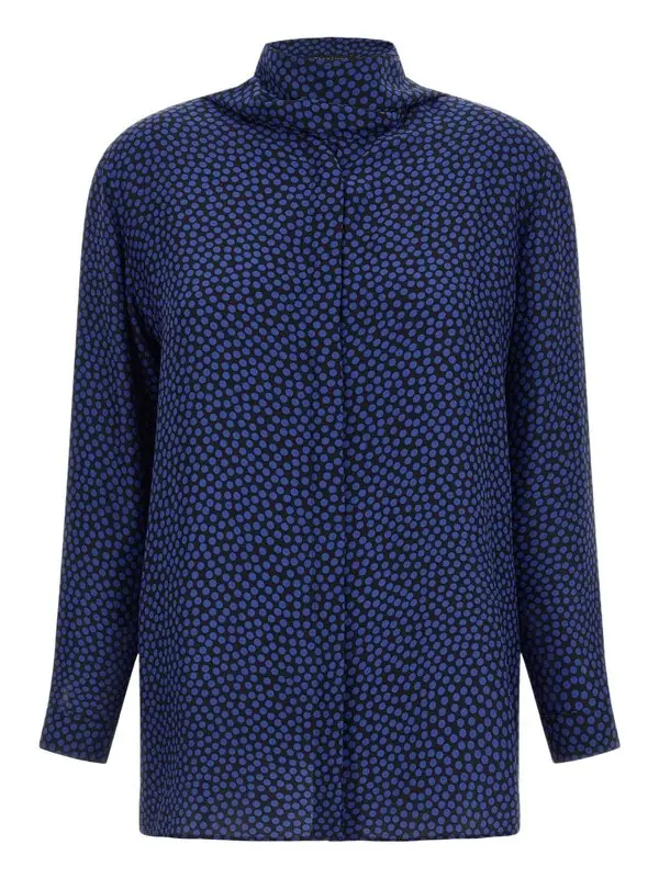 GIANLUCA CAPANNOLO Katherine Shirt With Polka Dot Print - Blue